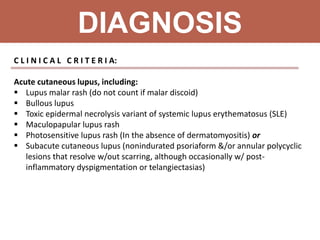 Systemic lupus erythematosus (SLE) | PPTX