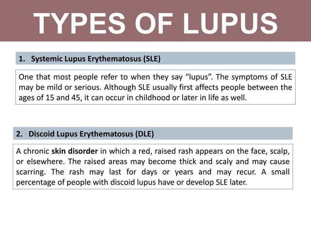 Systemic lupus erythematosus (SLE) | PPTX