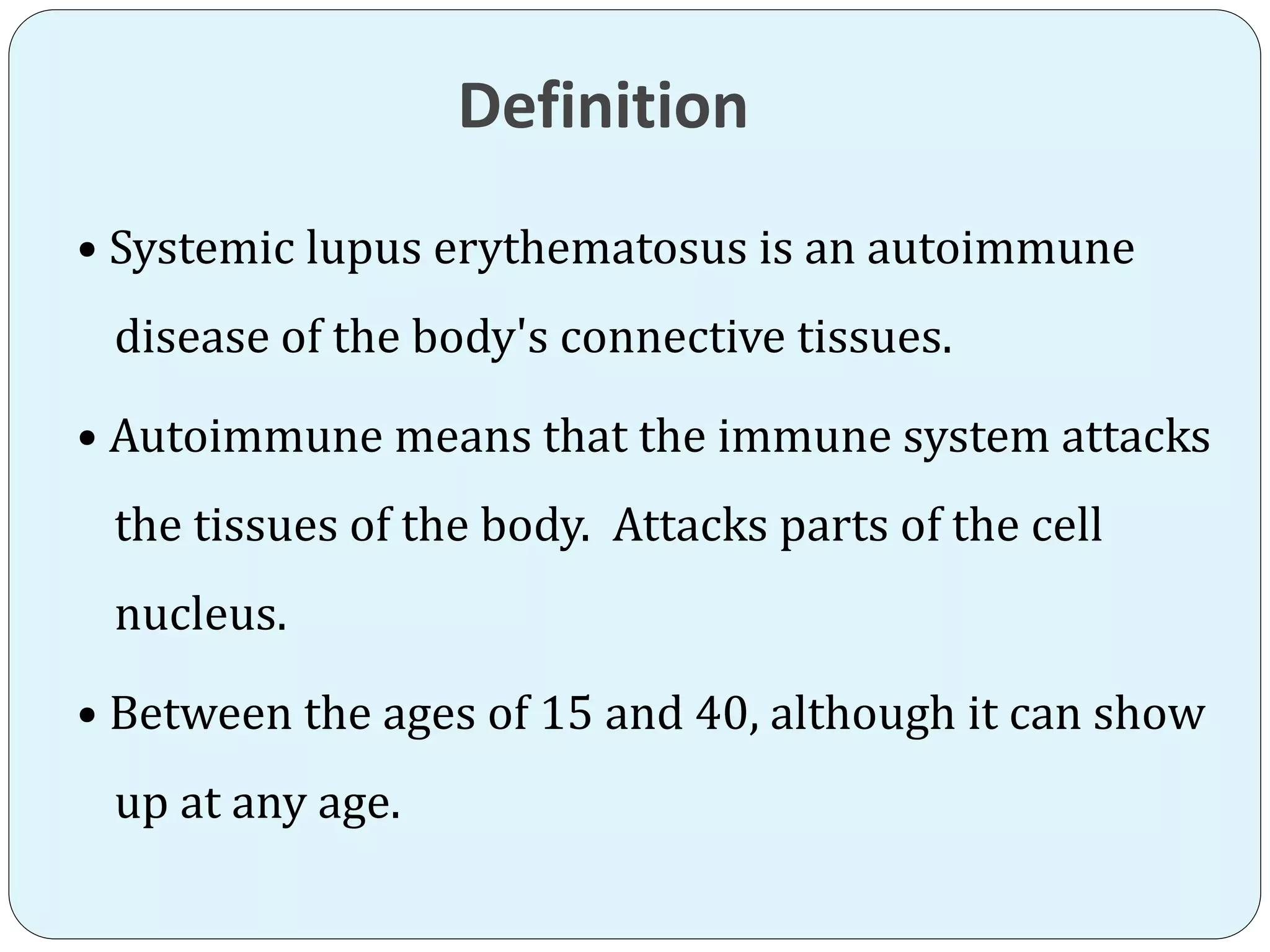 Systemic lupus erythematosus | PPTX | Skin and Dermatology | Diseases ...