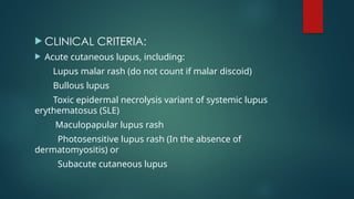 Systemic Lupus Erythematosus............. | PPTX