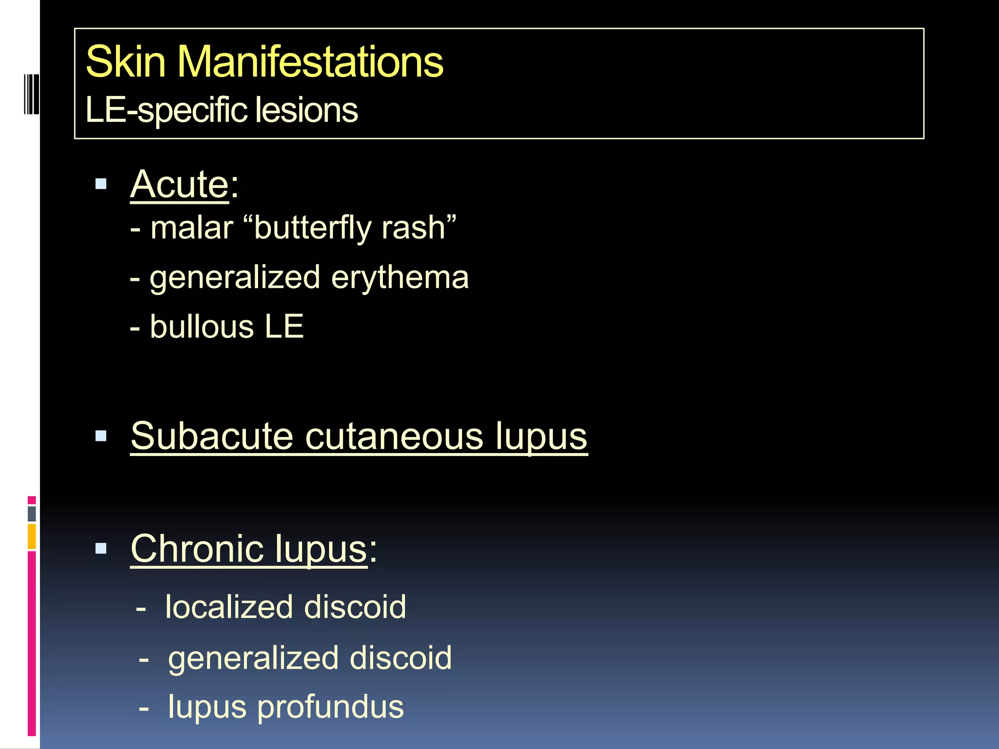 Systemic lupus erythematosus overview | PPTX