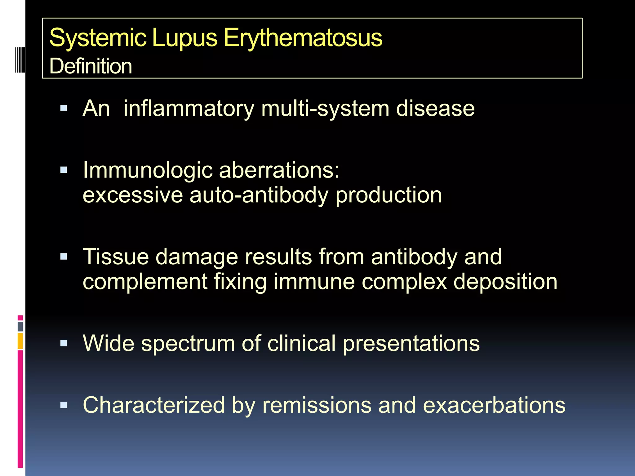 Systemic lupus erythematosus overview | PPTX