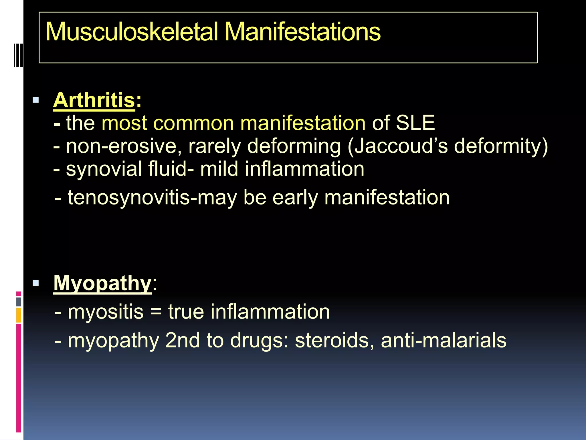Systemic lupus erythematosus overview | PPTX