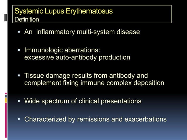 Systemic lupus erythematosus overview | PPTX