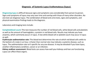 Systemic lupus erythematosus (lupus) | PPT