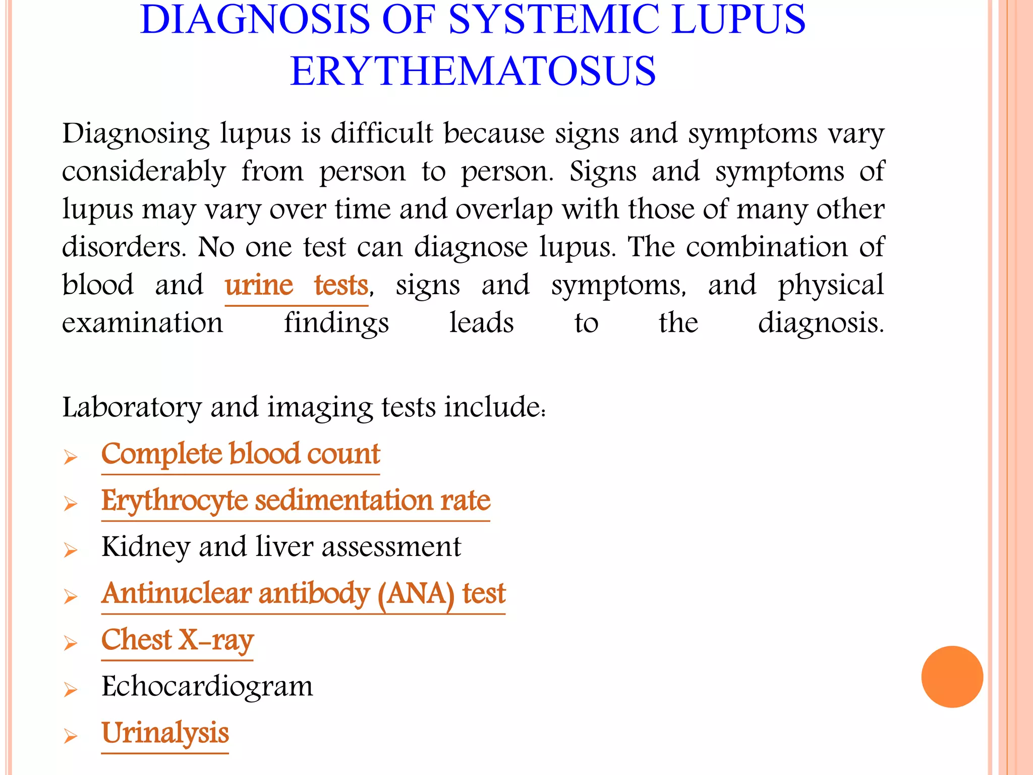 Systemic lupus erythematosus (lupus): Disease of the immune system | PPTX