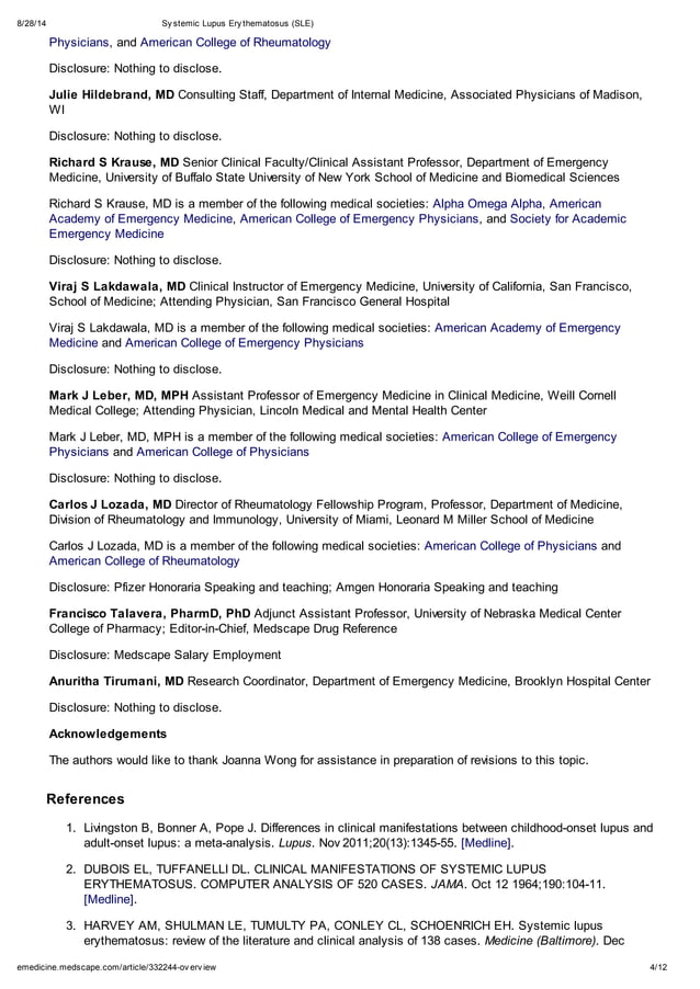 Systemic lupus erythematosus (sle) | PDF