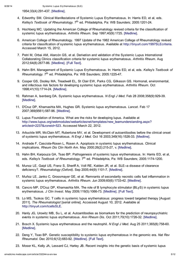 Systemic lupus erythematosus (sle) | PDF