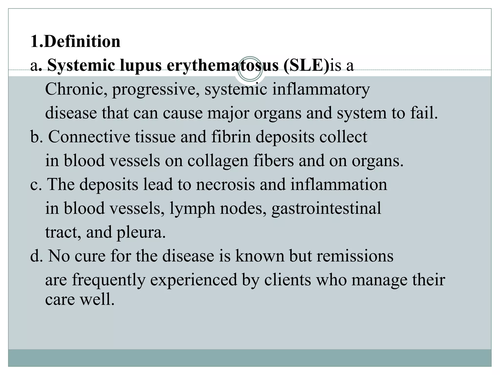Systemic lupus erythematosus (sle) | PPTX