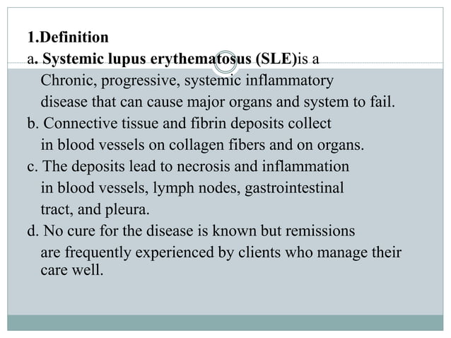 Systemic lupus erythematosus (sle) | PPTX