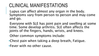 Systemic lupus erythematosus (sle) | PPTX