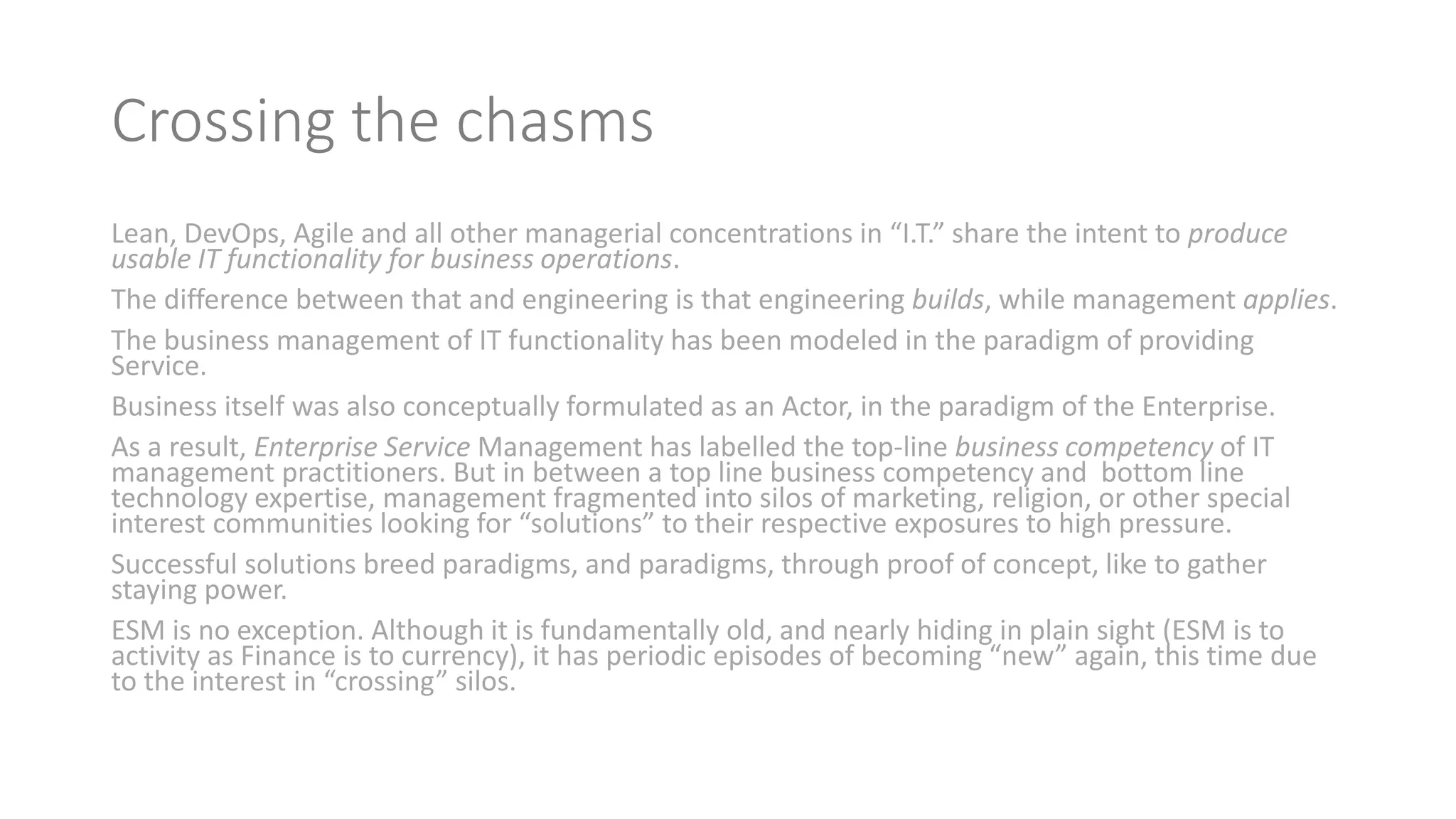 Systemic Management of IT Functionality | PPT