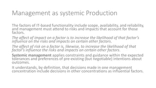 Systemic Management of IT Functionality | PPT