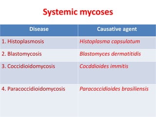Systemic mycoses | PPT