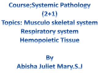 Systemic pathology - respiratory, musculoskeletal systems Of Fish | PPTX