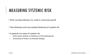 Seminar in Systemic Risk, Regulation and Stability | PPT