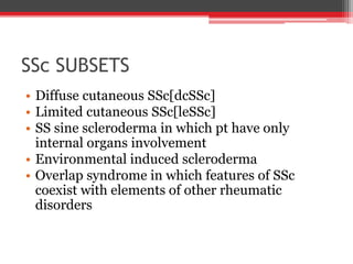 systemic sclerosis and scleroderma powerpoint | PPTX
