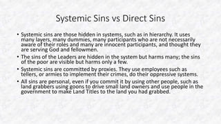 Systemic Sins vs Direct Sins | PPTX