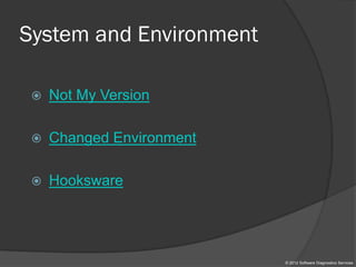 Systemic Software Diagnostics | PPT