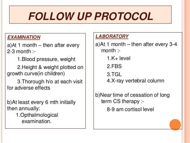 Systemic steroid therapy