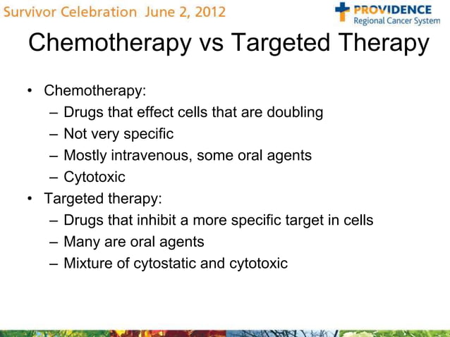 What's New in Cancer Treatment; Chemotherapy vs. Targeted Therapy ...