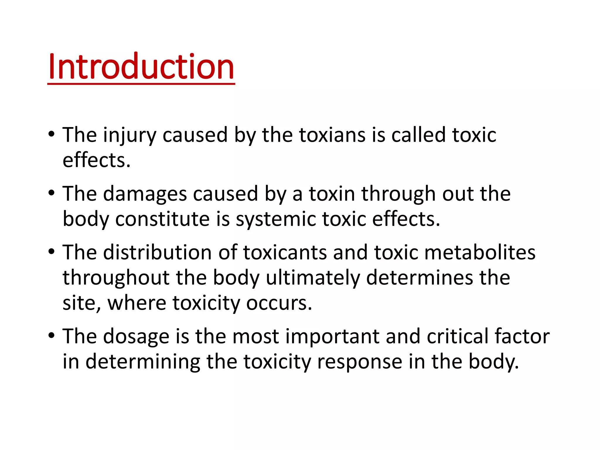 Systemic toxic effects | PPTX