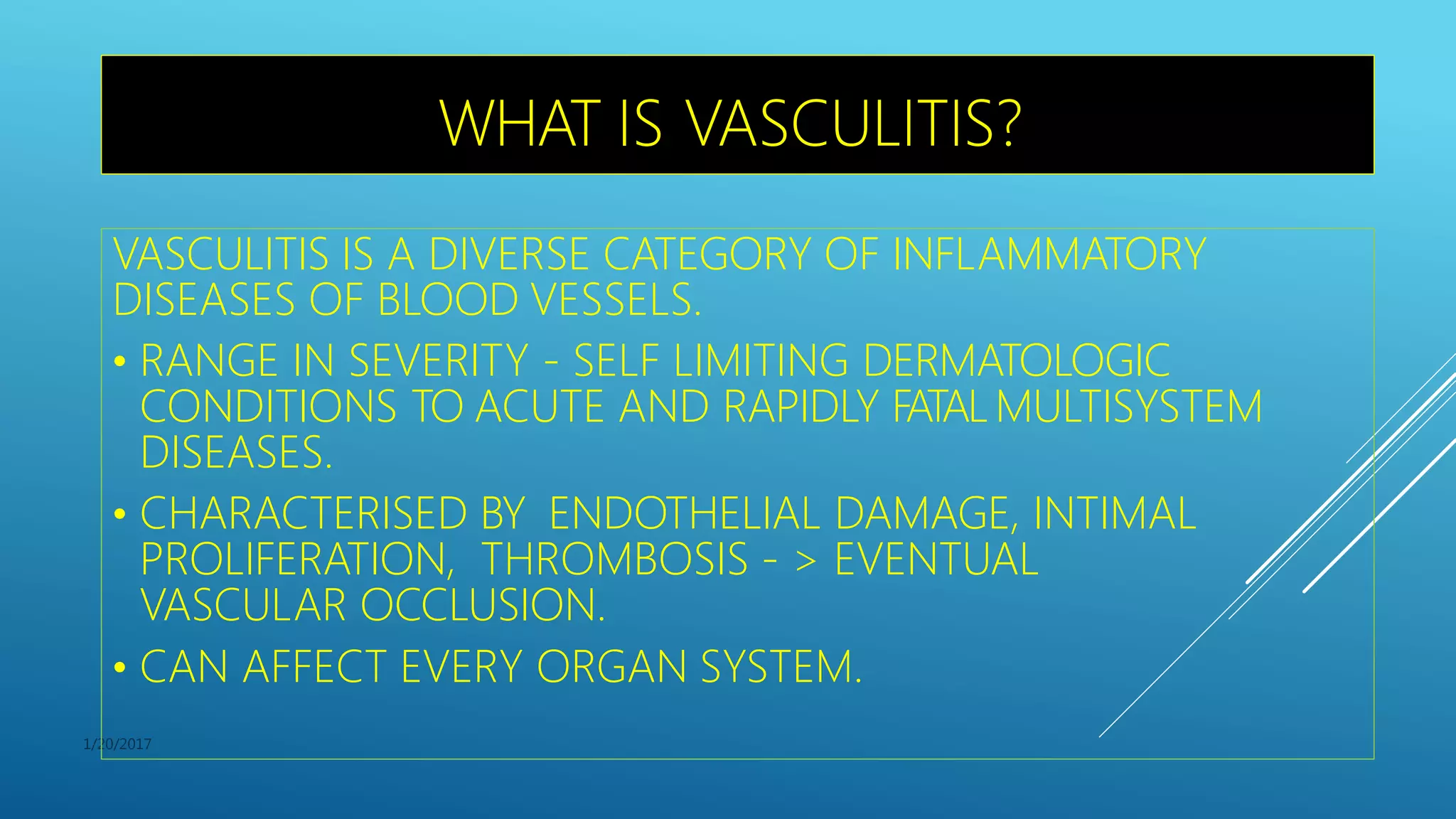 Systemic vasculitides - Wegener's Granulomatosis, Microscopic ...