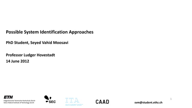 System identification and Surrogate Modeling | PPTX