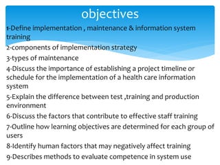 System implementation & maintenance | PPTX