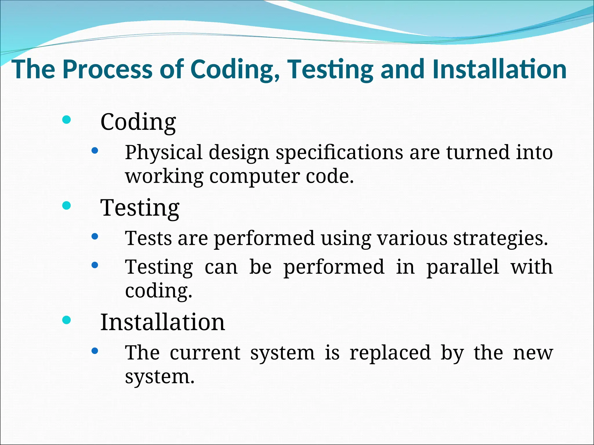 system implementation stages in MIS: SDLC Stages | PPT