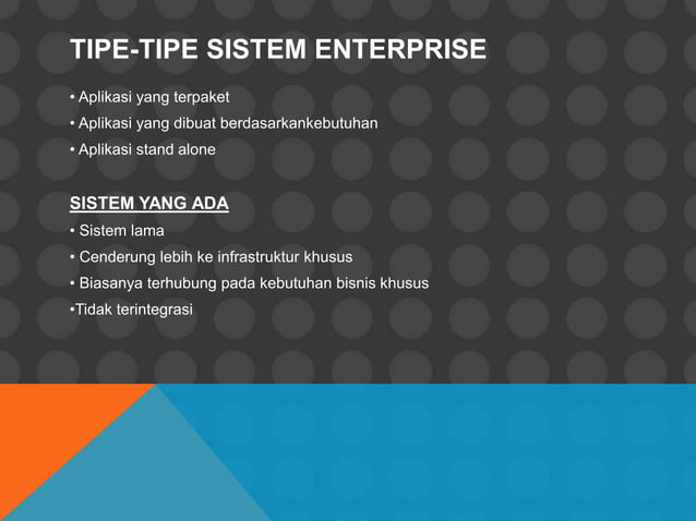 Enterprise System Information | PPT
