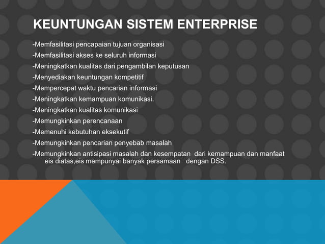 Enterprise System Information | PPT