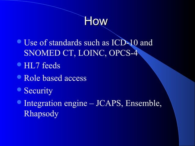 System integration and clinical portals in the nhs | PPT