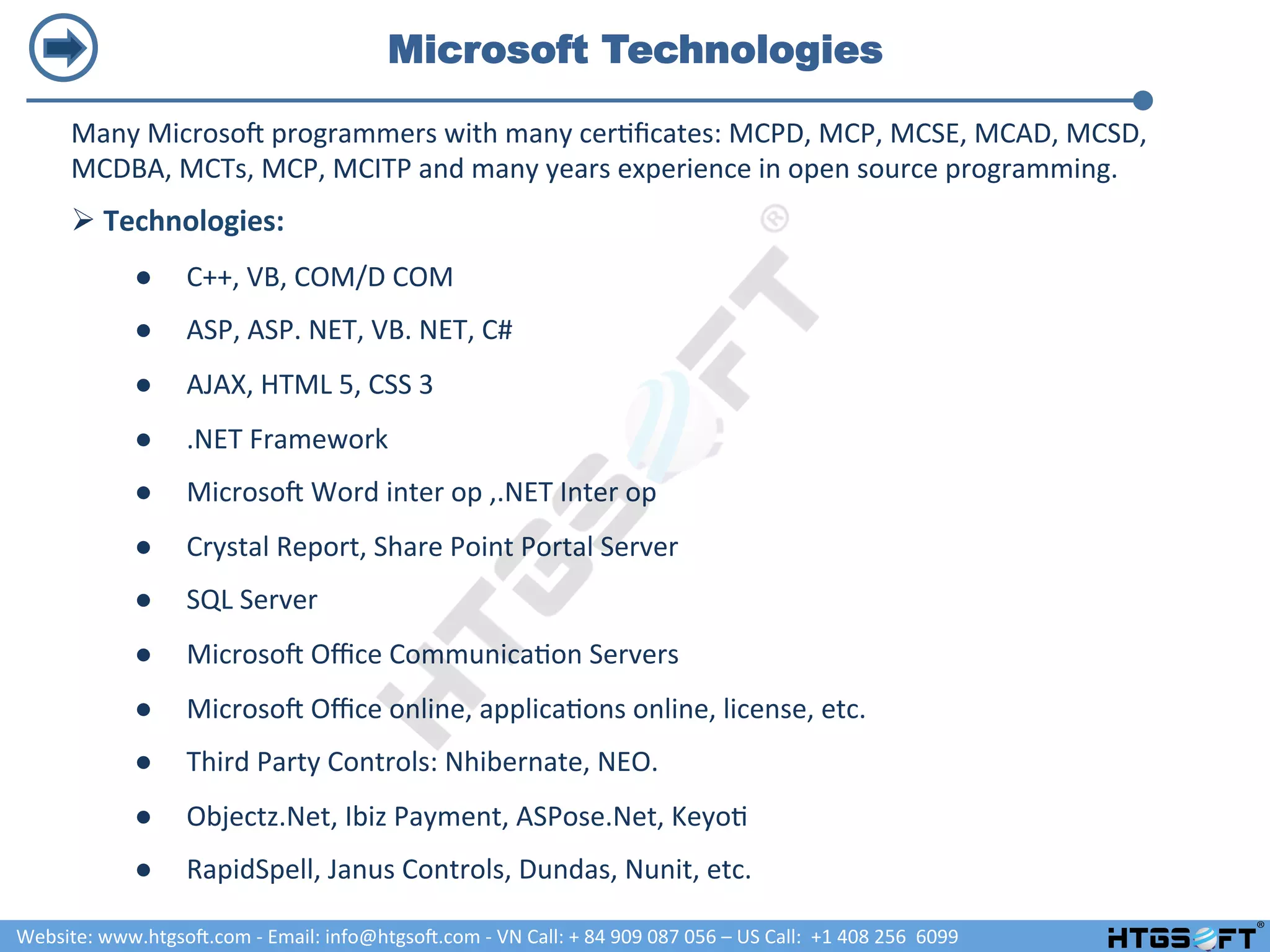 HTGSOFT - System integration services | PPT