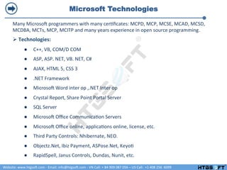 HTGSOFT - System integration services | PPT