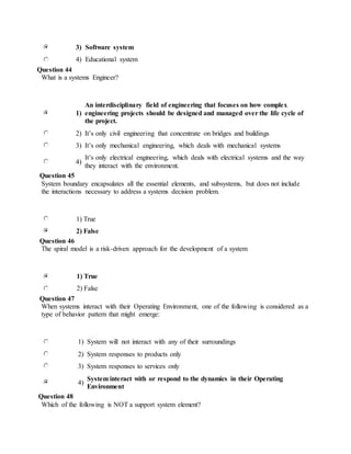 System integration final exam | DOCX