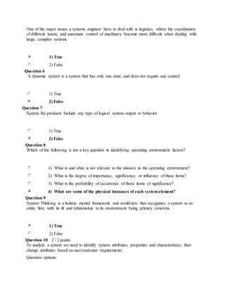 System integration final exam | DOCX
