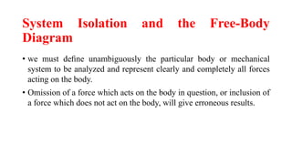 System Isolation and the Free-Body Diagram | PDF