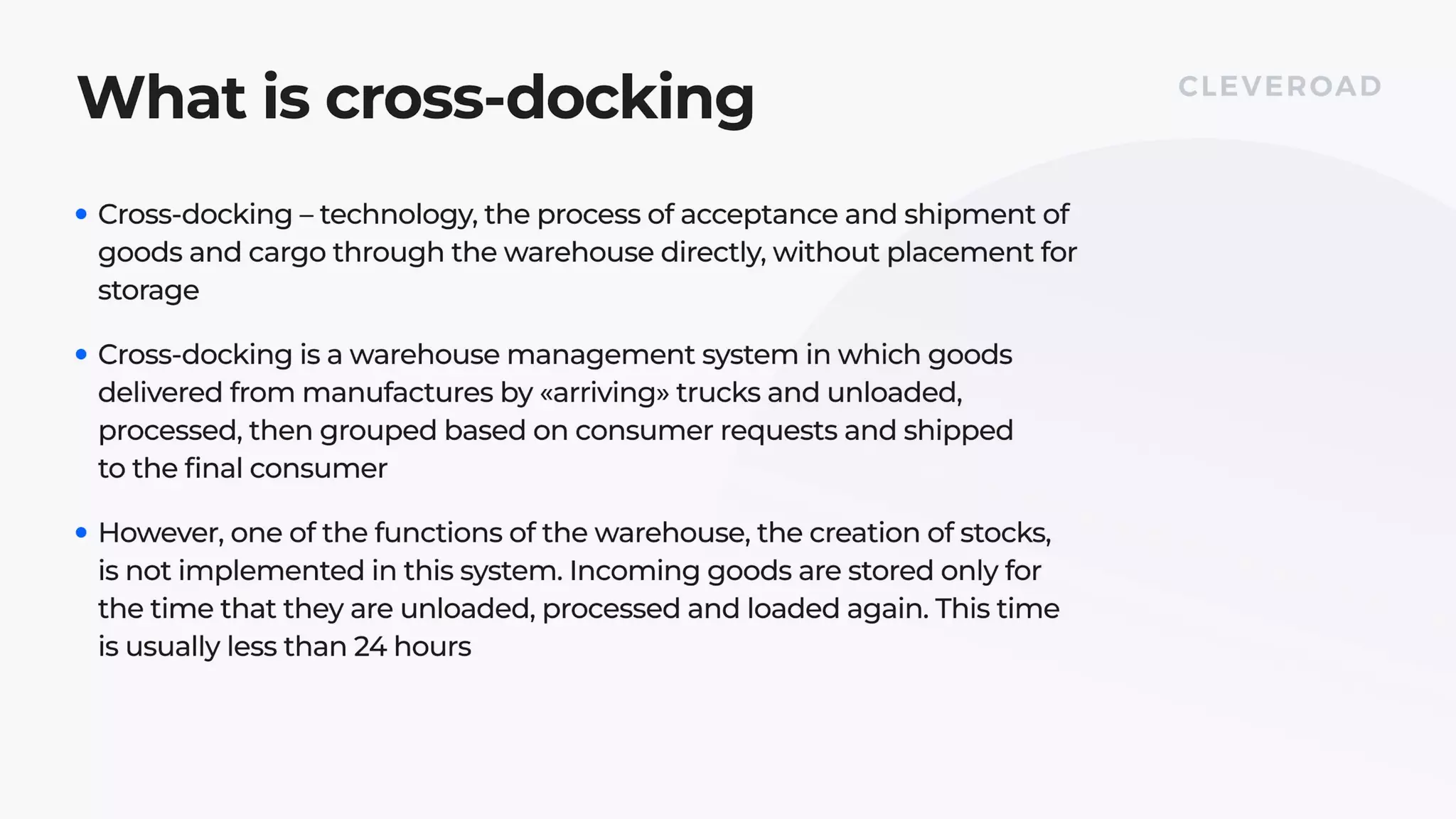 System logistics based on cross-docking | PDF