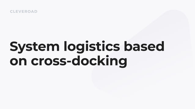 System logistics based on cross-docking | PDF