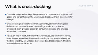 System logistics based on cross-docking | PPT