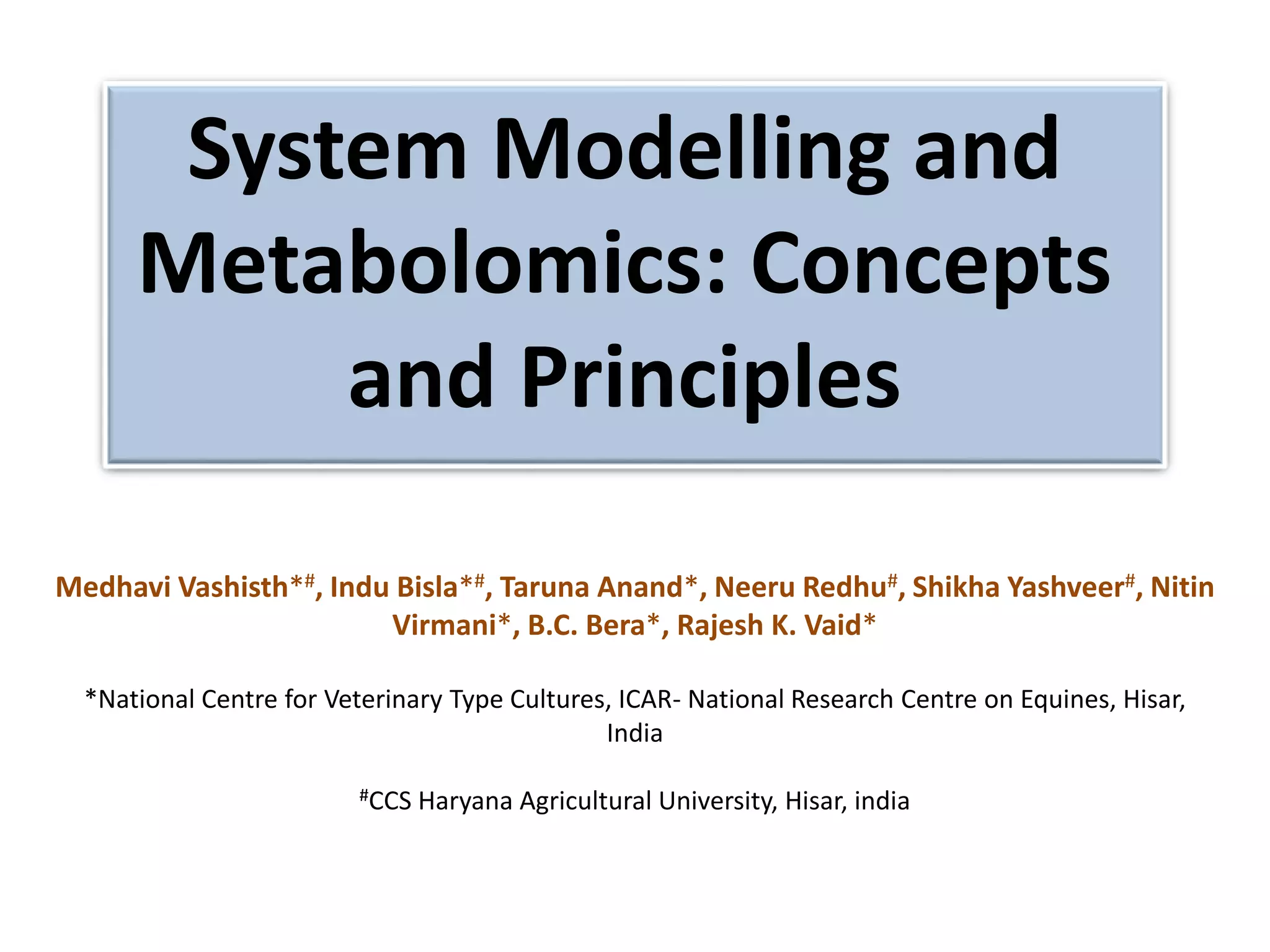 System Modelling and Metabolomics.pptx