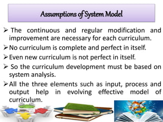System model of curriculum | PPTX