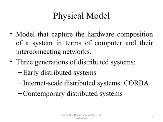 System models in distributed system | PPT
