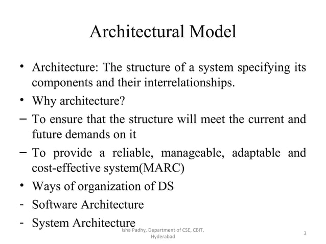System models in distributed system | PPT