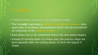 System models of sdlc- v model | PPTX