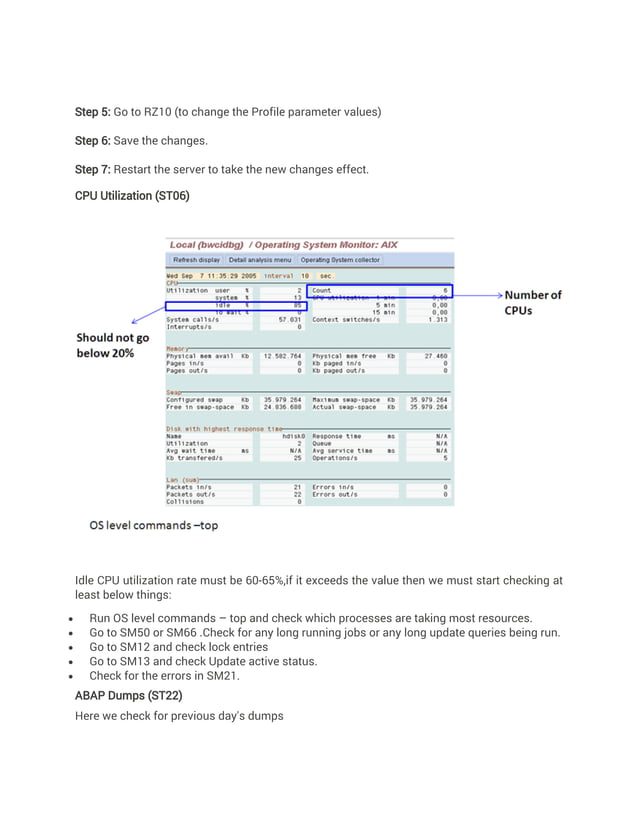 Step by step SAP ABAP system monitoring. | PDF