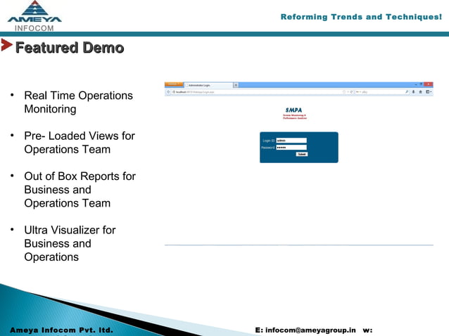 System monitoring & performance analyzer | PPT | IT and Internet Support | Internet