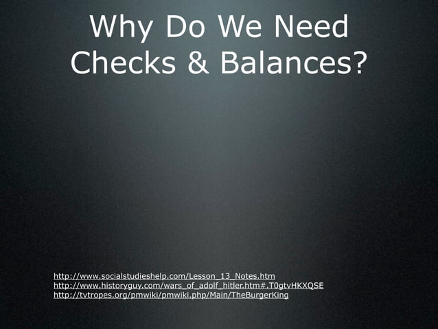 System of Checks and Balances | PPT