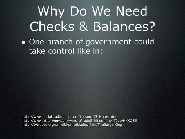 System of Checks and Balances | PPT